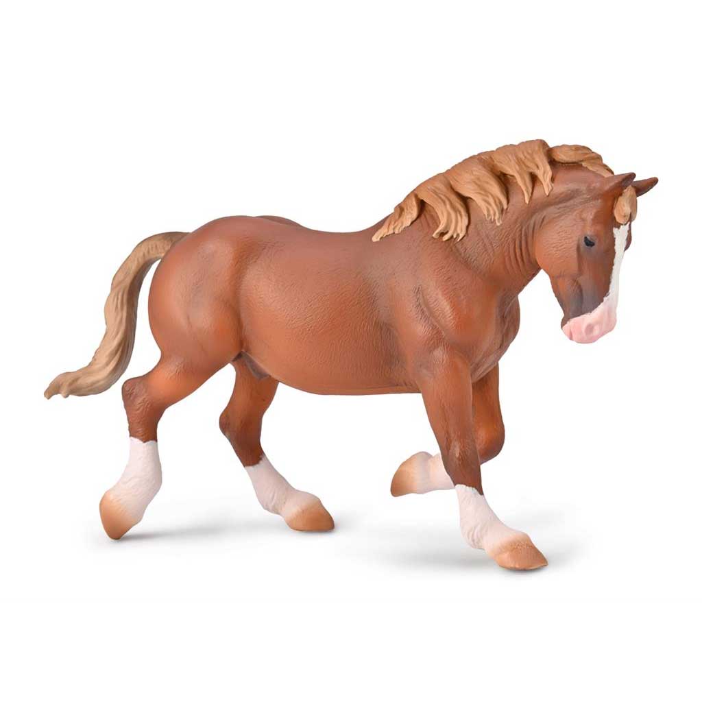Collecta 80008 Breton Draft Horse Stallion Chestnut